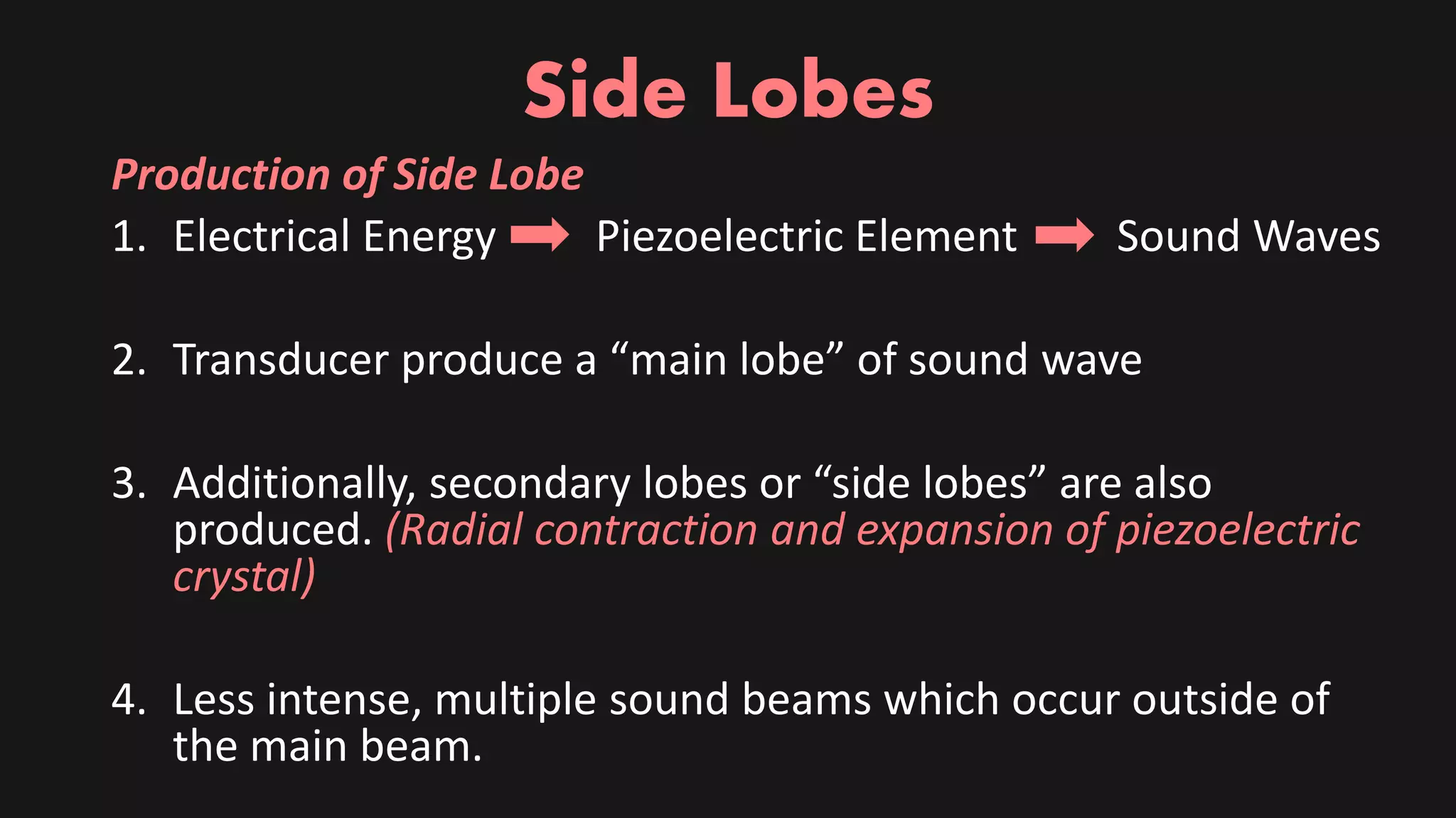 Side lobes and Harmonic Imaging | PPTX