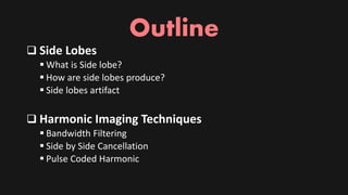 Side lobes and Harmonic Imaging | PPTX