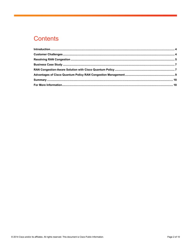 Ran Congestion Management Meet The Challenges Of Mobile Broadband With Cisco Quantum Policy Pdf
