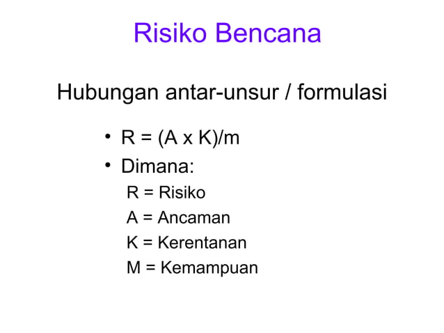 Rencana Aksi Nasional Penanggulangan Resiko Bencana | PPT