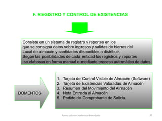 SISTEMA DE ABASTECIMIENTO DEFINICIONES Y CARACTERISTICAS | PPTX