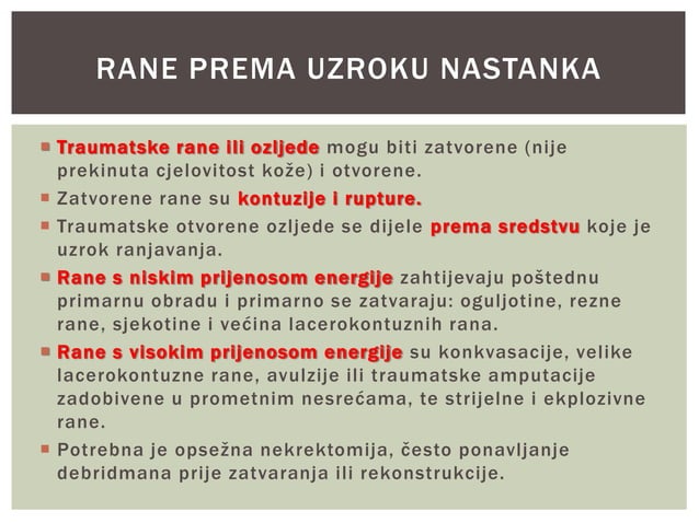 Rana i cijeljenje rane | PPSX