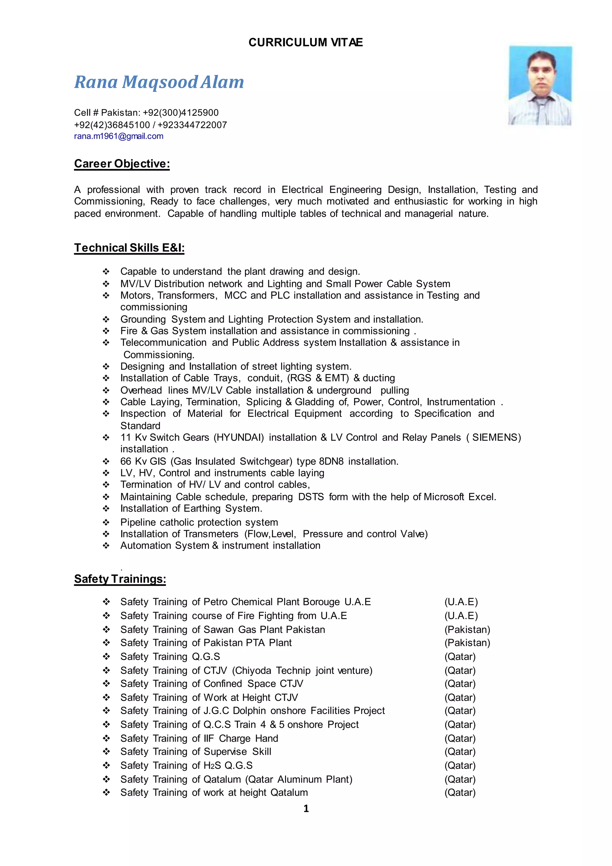 Rana Maqsood Alam Resume, (E&I) P&S ..docx