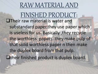 Rana paper mills,MUZAFFARNAGAR | PPTX | Business | Business and Finance