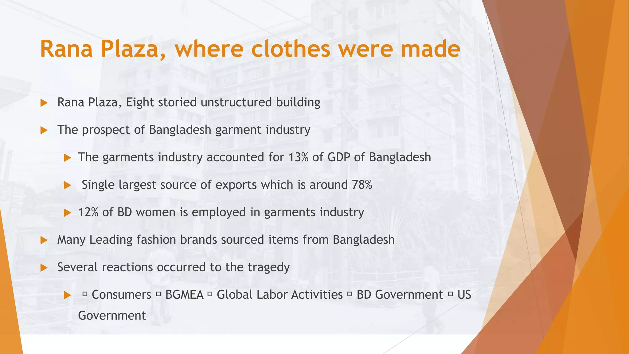 Rana plaza collapse in bangladesh | PPTX