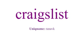 Craigslist Company Presentation | PDF