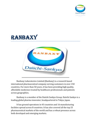 Ranbaxy | DOCX