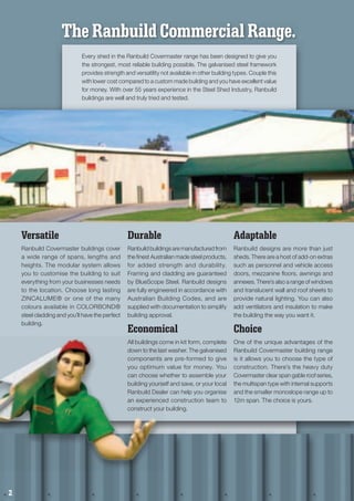 Ranbuild Commercial Range - Outdoor Steel Solutions | PDF