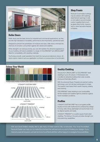 Ranbuild Commercial Range - Outdoor Steel Solutions | PDF