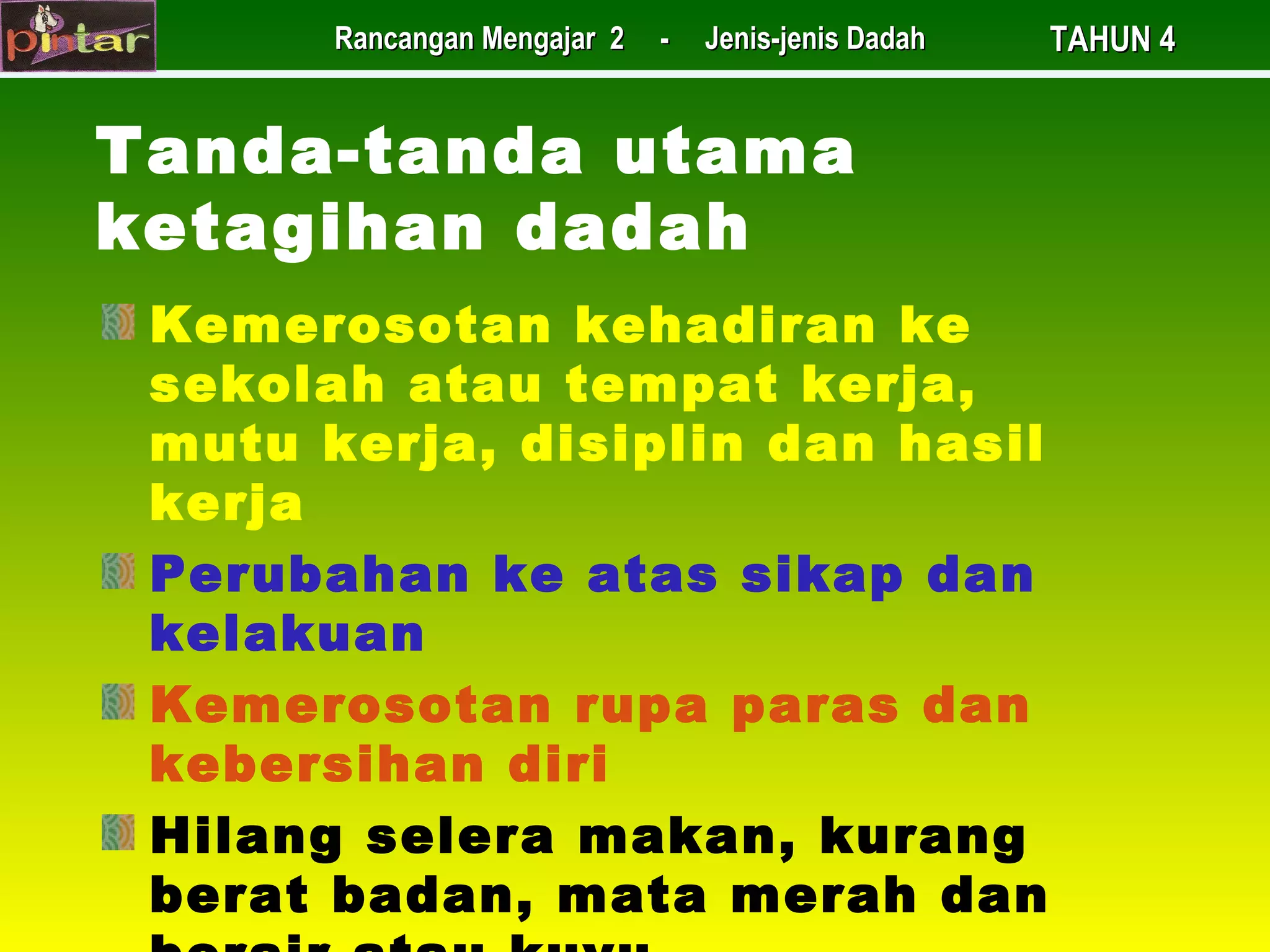 Jenis-Jenis Dadah | PPT
