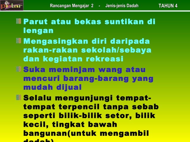 Jenis-Jenis Dadah | PPT