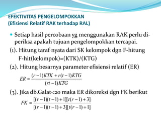 Rancangan acak kelompok (RAK) | PPTX