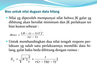 Rancangan acak kelompok (RAK) | PPTX