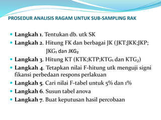 Rancangan acak kelompok (RAK) | PPTX