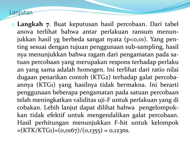 Rancangan acak kelompok (RAK) | PPTX