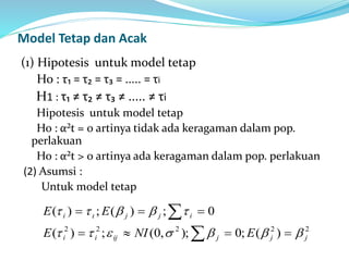 Rancangan acak kelompok (RAK) | PPTX