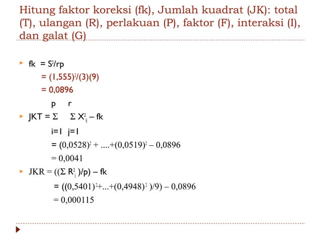 Rancangan acak kelompok faktorial (rakf)1 | PPT