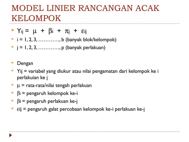 Rancangan acak kelompok (rak) | PPT