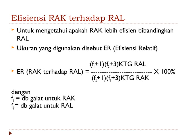 Rancangan acak kelompok (rak) | PPT