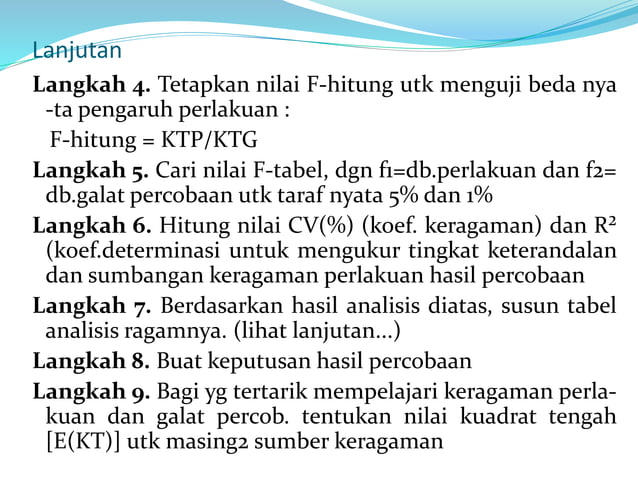 Rancangan acak lengkap (RAL) | PPTX