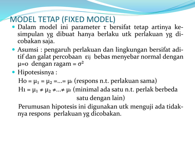 Rancangan acak lengkap (RAL) | PPTX