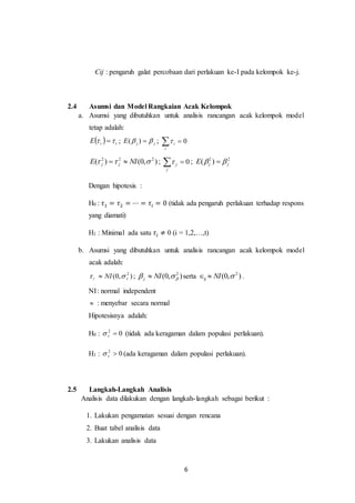 Rancangan acak lengkap | DOCX