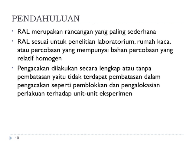 Rancangan acak lengkap (ral) | PPT