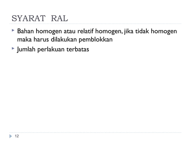 Rancangan acak lengkap (ral) | PPT