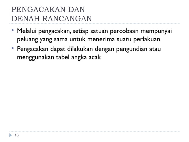 Rancangan acak lengkap (ral) | PPT