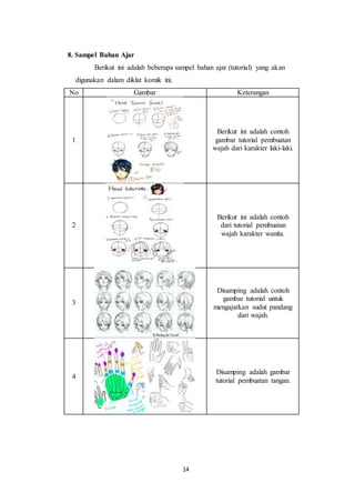 Rancangan diklat komik (autosaved) | PDF