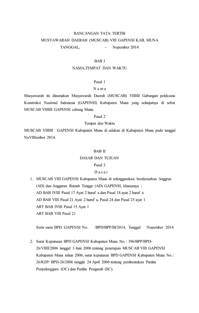 Rancangan jadwal acara dan tata tertib | DOCX