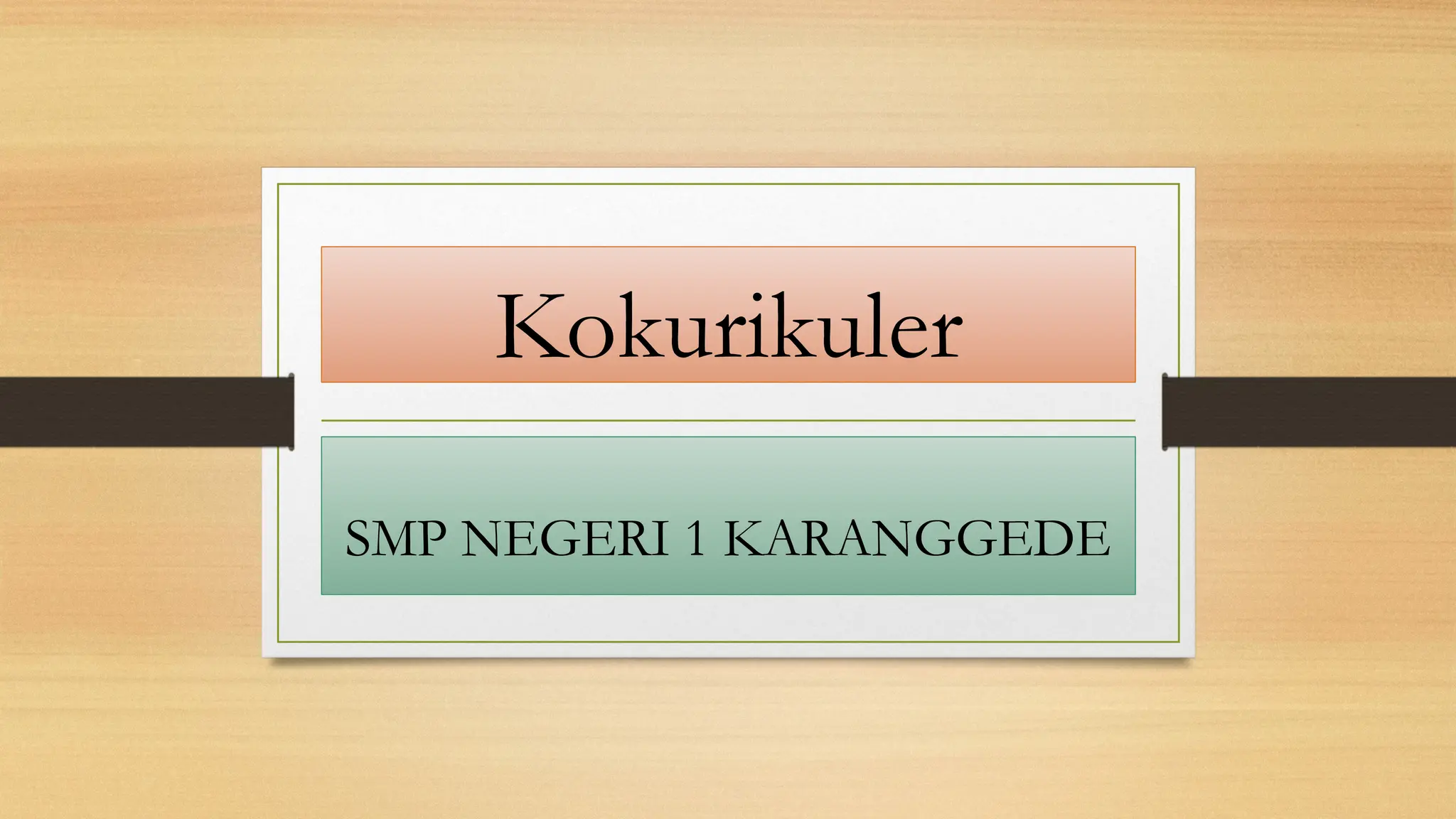 Rancangan Kegiatan Kokurikuler SMP N 1 Karanggede | PPTX