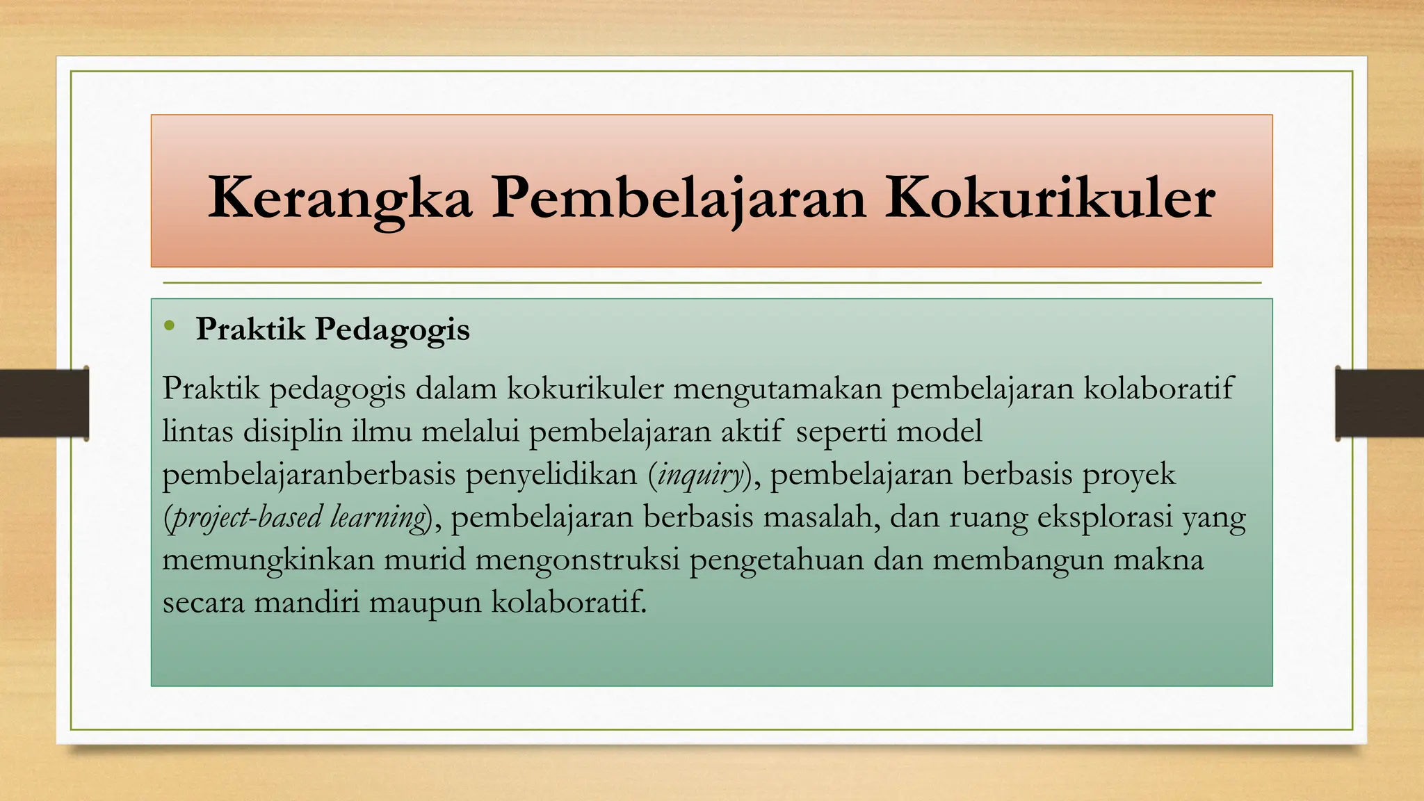 Rancangan Kegiatan Kokurikuler SMP N 1 Karanggede | PPTX