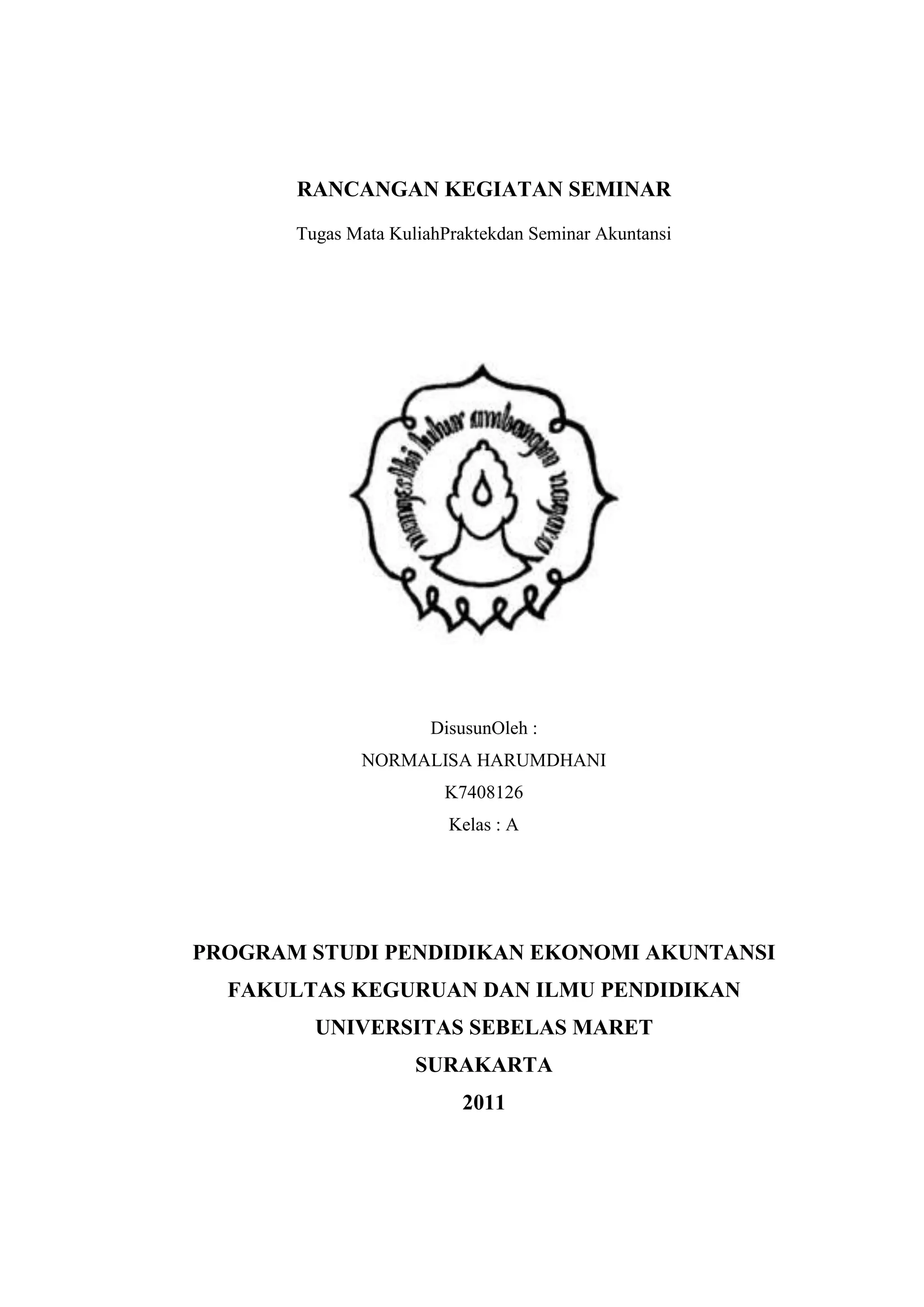 Rancangan kegiatan seminar | DOCX