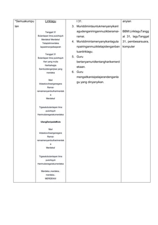 Rancangan pengajaran harian g3 rabu bm | DOCX