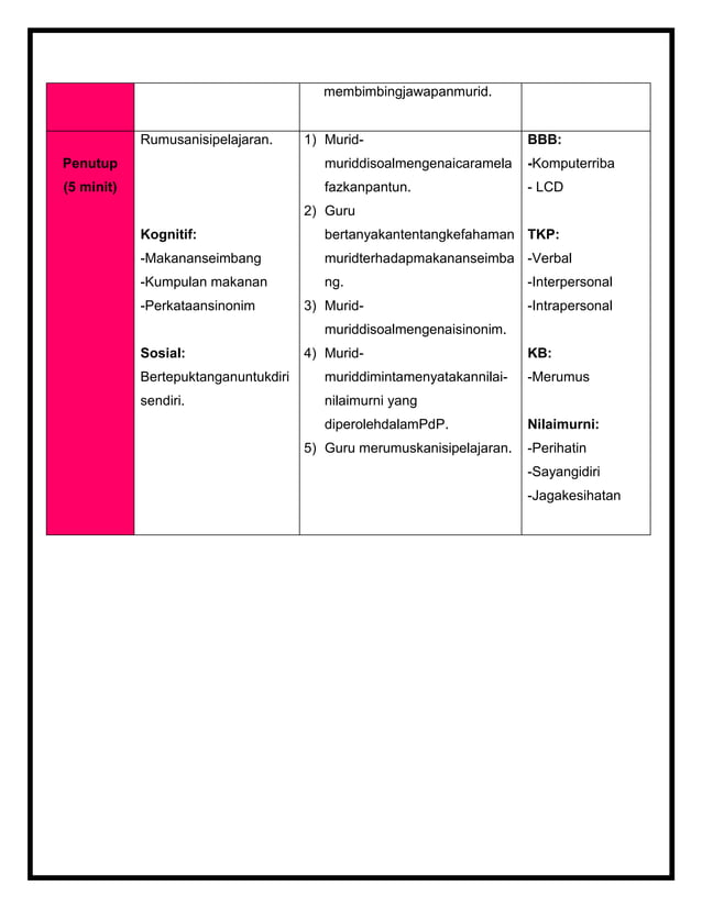RPH KSSR BM (didik hibur) | DOCX