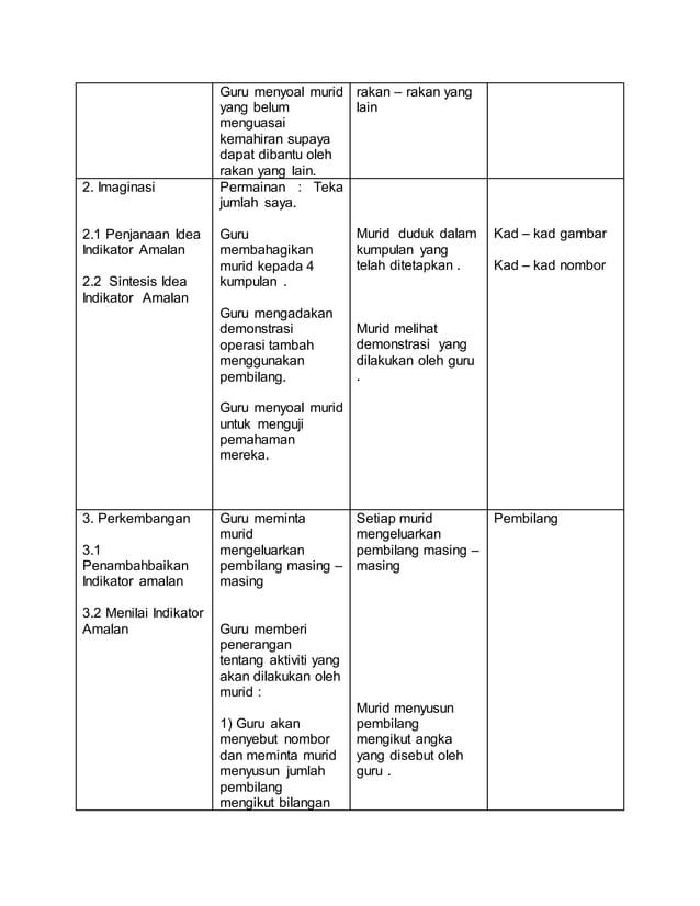 Rancangan pengajaran harian prasekolah minggu ke 6 | DOCX