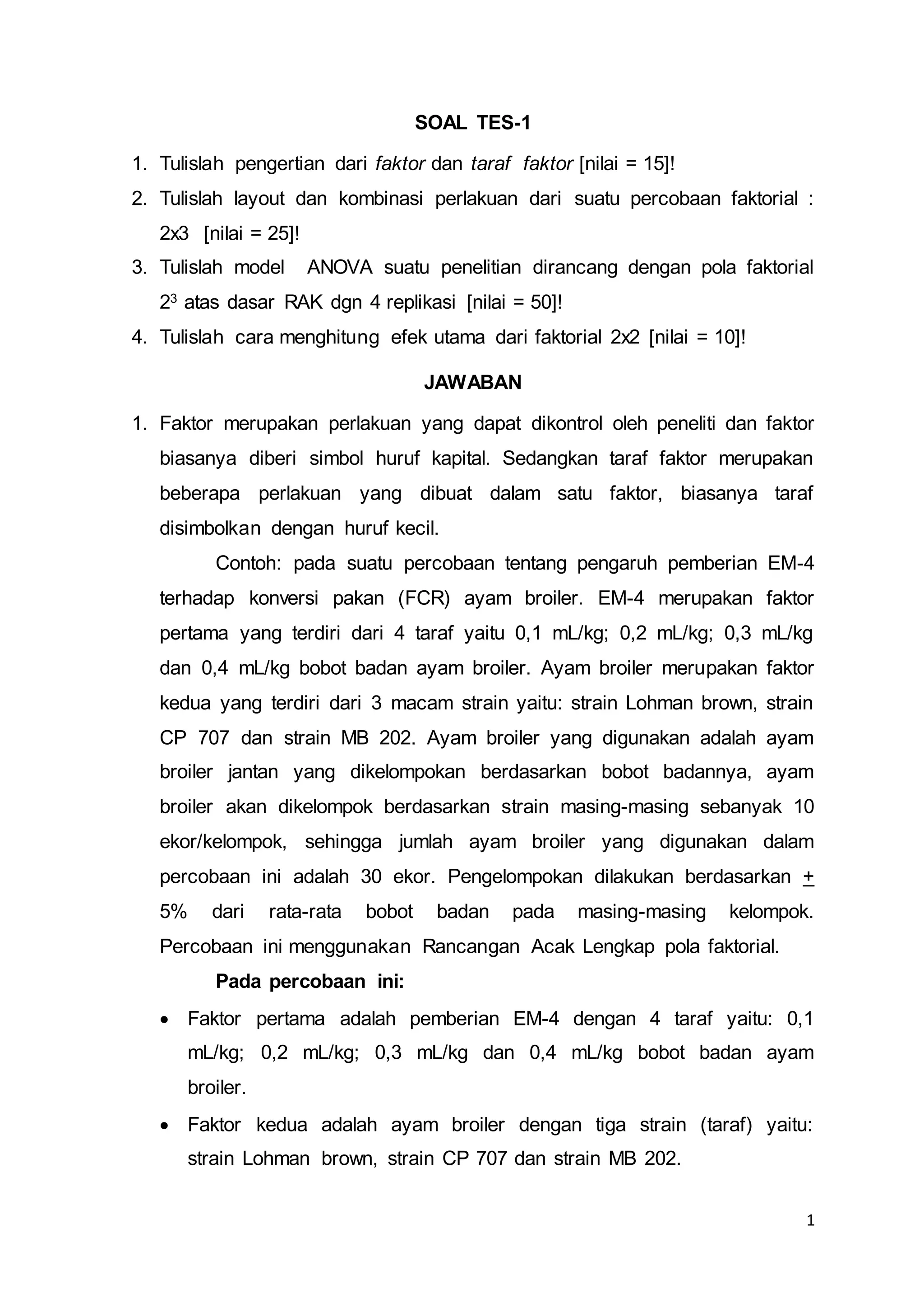 Rancangan percobaan | DOCX