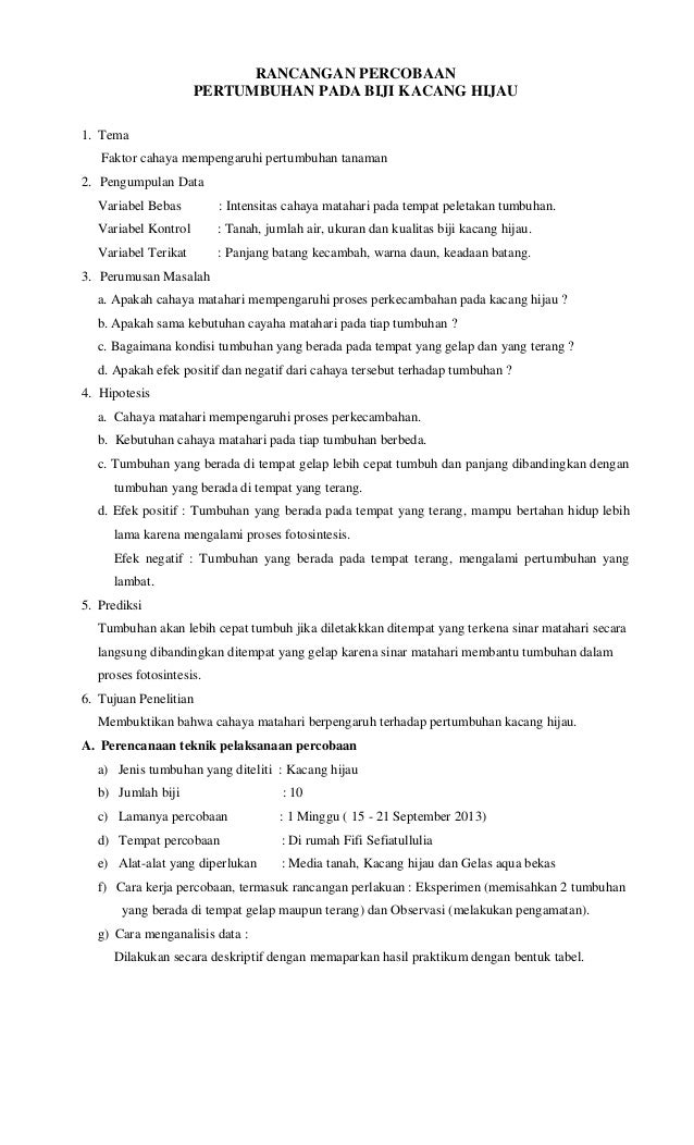 Contoh Makalah Biologi Tentang Pertumbuhan Kacang Hijau