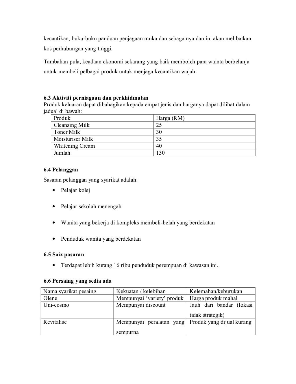 7 Contoh Rancangan Perniagaan - Riset