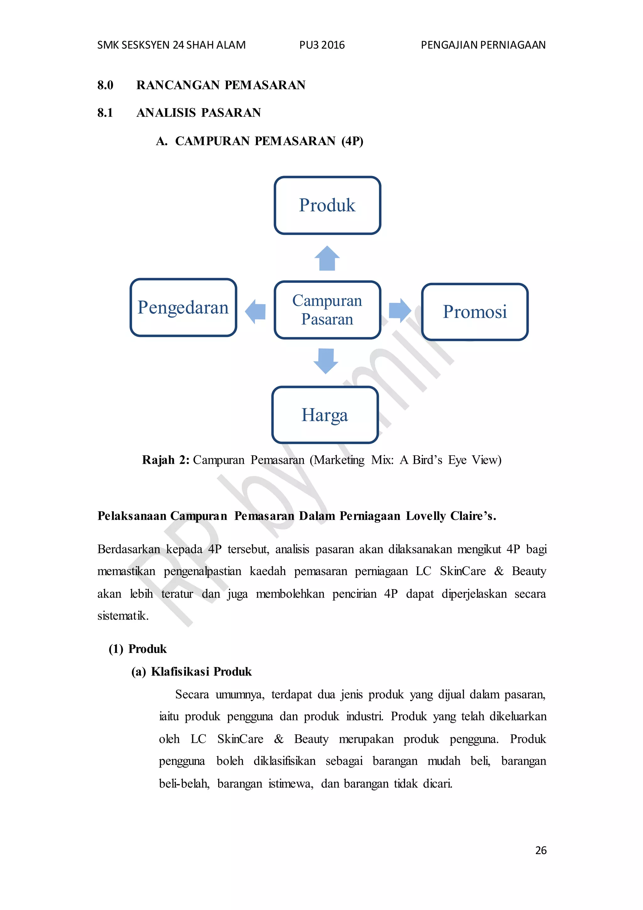 CONTOH PBS Pengajian Perniagaann [Rancangan Perniagaan Produk Penjagaan ...