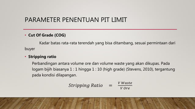 RANCANGAN PIT LIMIT PENAMBANGAN BIJIH NIKEL MENGGUNAKAN METODE.pptx
