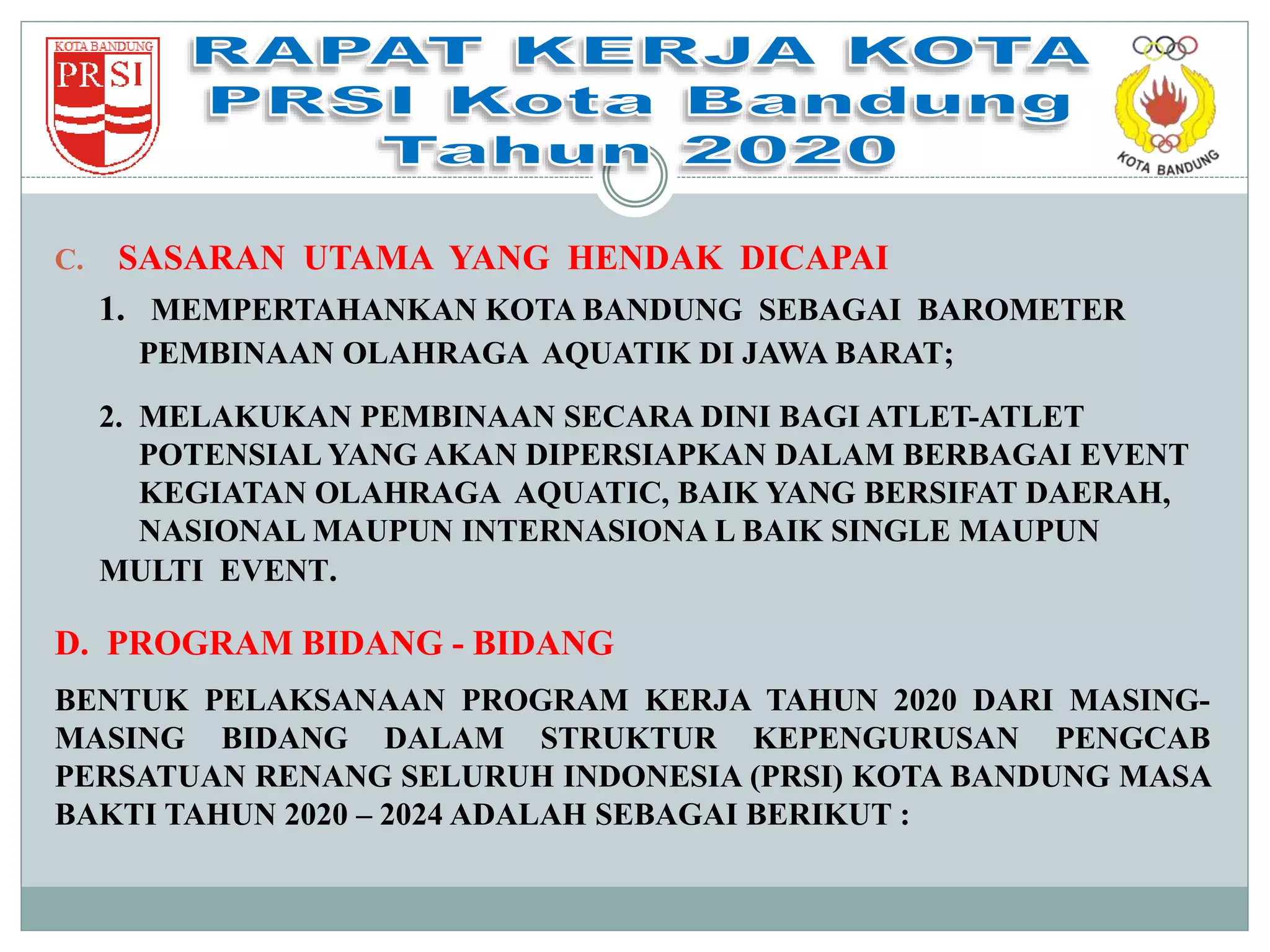 Rancangan program kerja Tahun 2020 | PPTX