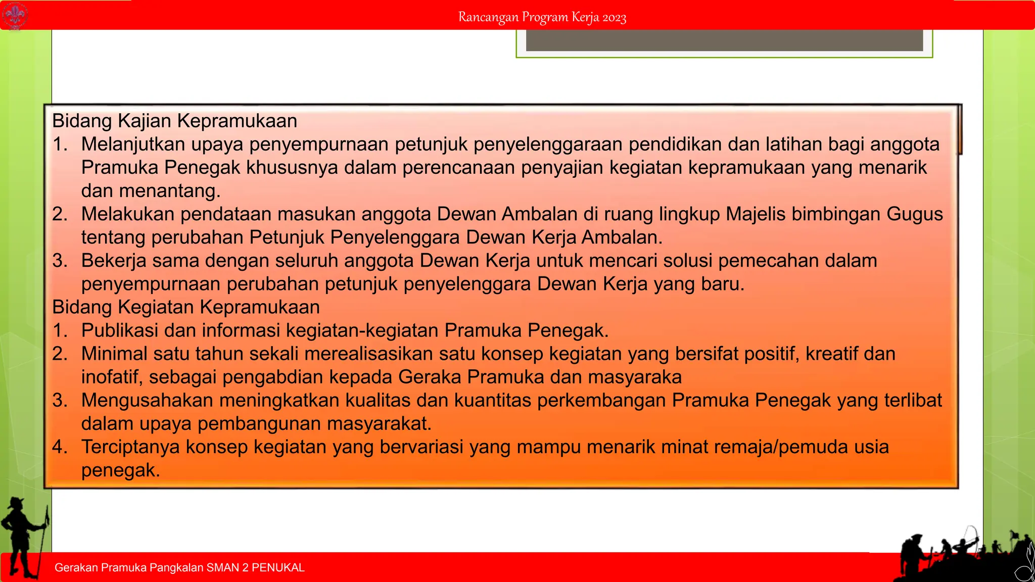 RANCANGAN PROGRAM KERJA PRAMUKA SMAN 2 PENUKAL 2023.ppt