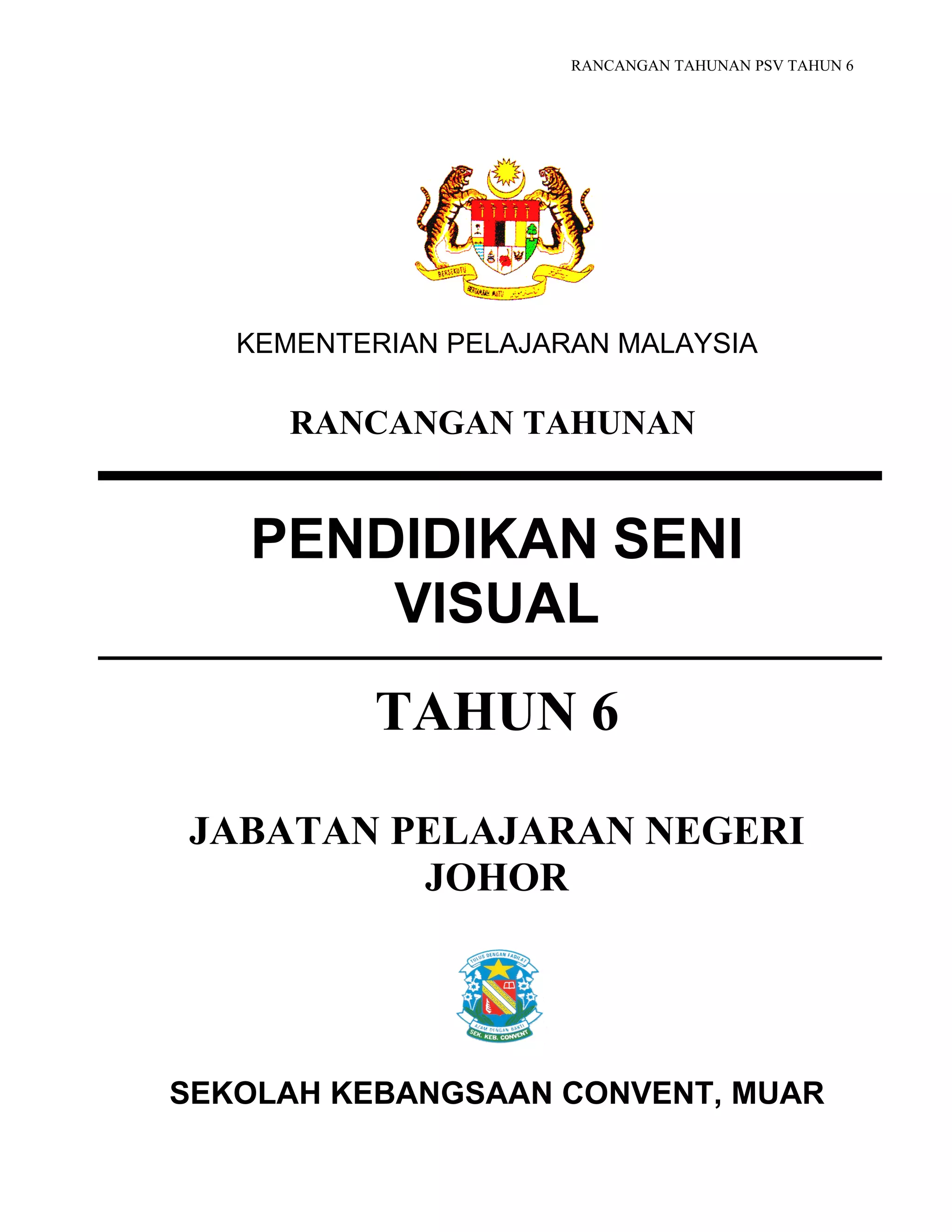 Rancangan tahunan psv tahun 6 ikut takwim 2010 | DOC