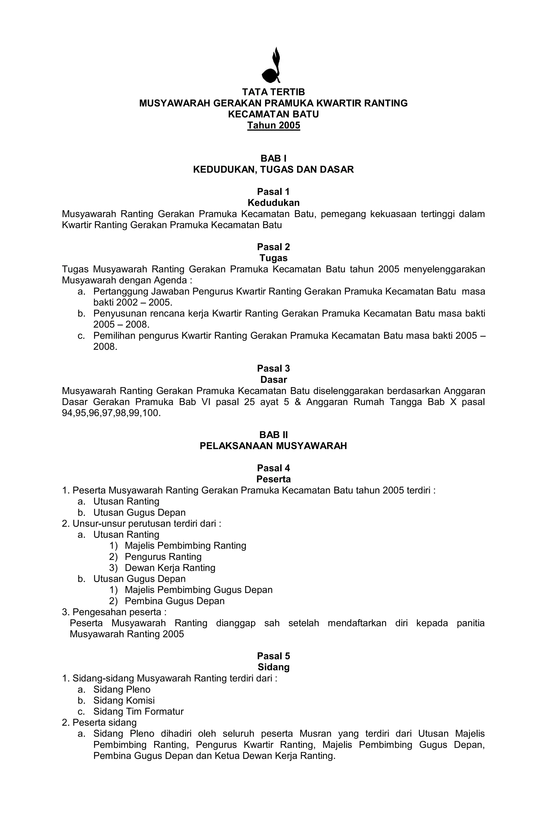 Rancangan tata tertib | PDF