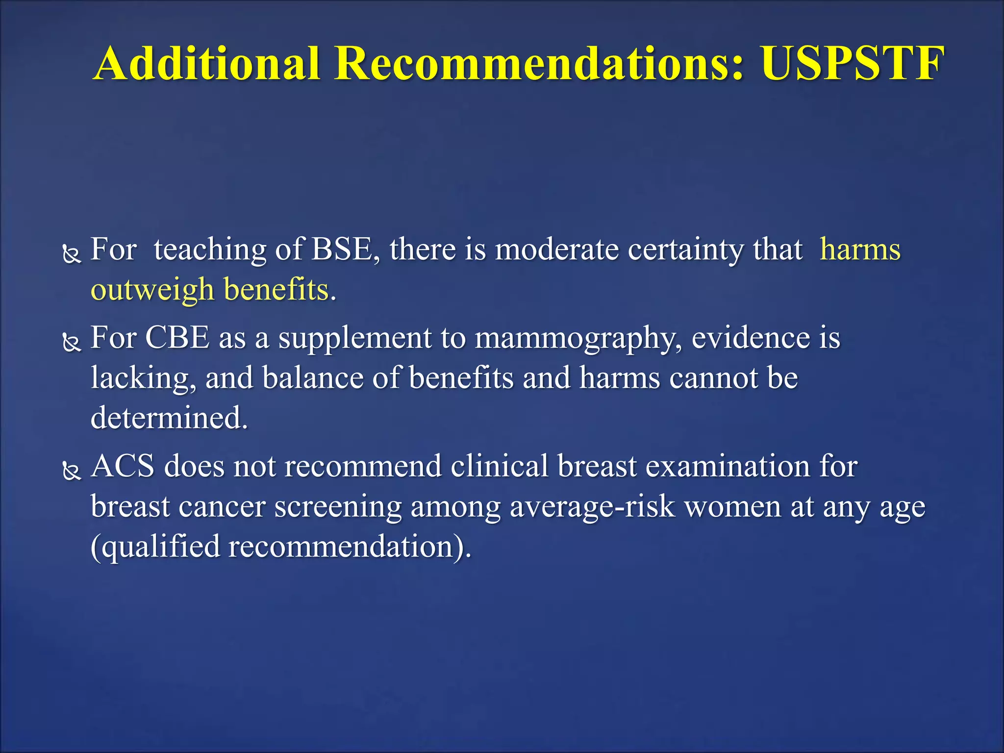 Breast cancer screening | PPTX