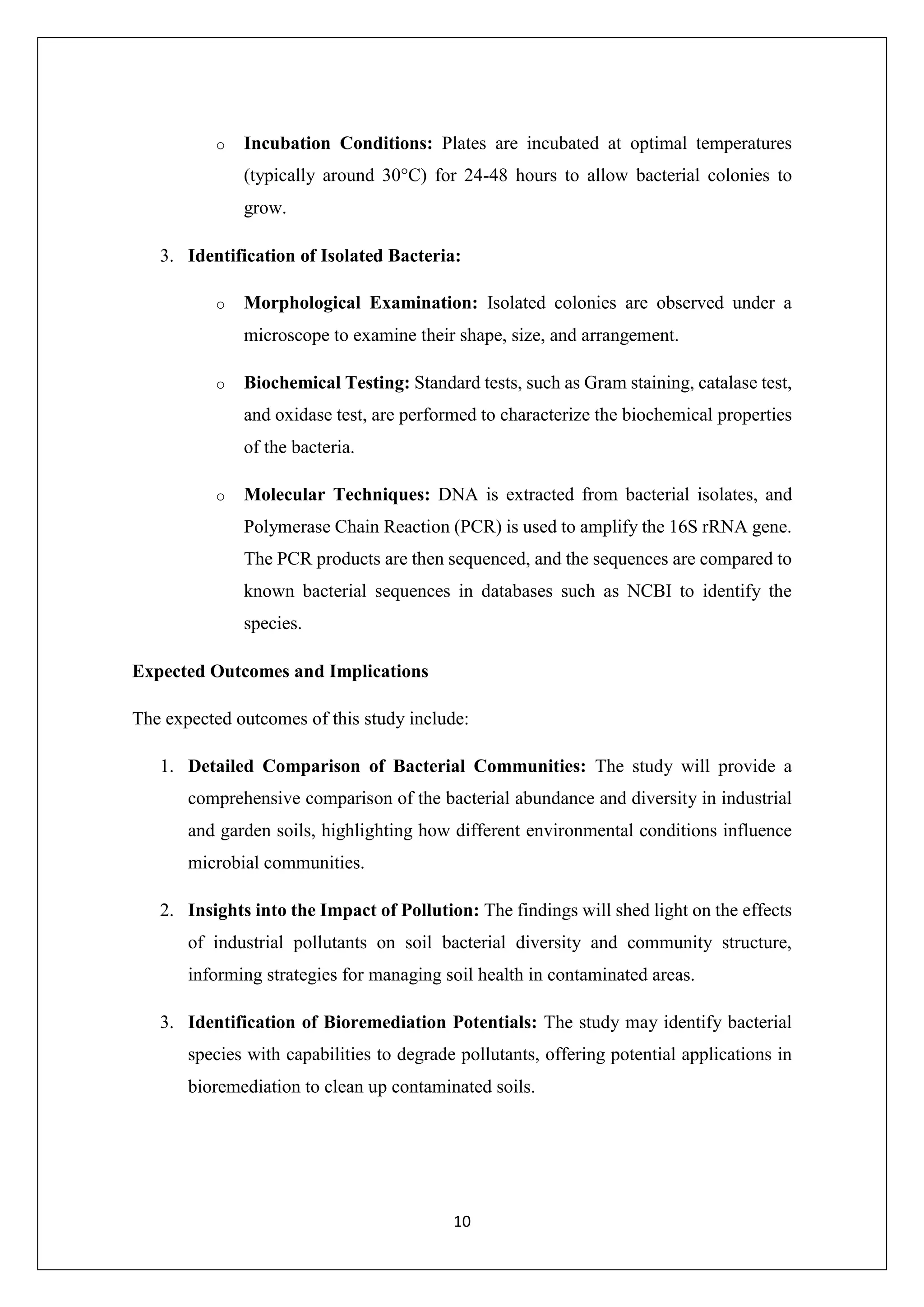 ISOLATION OF BACTERIA FROM SOIL DISSERTATION FILE PDF | PDF