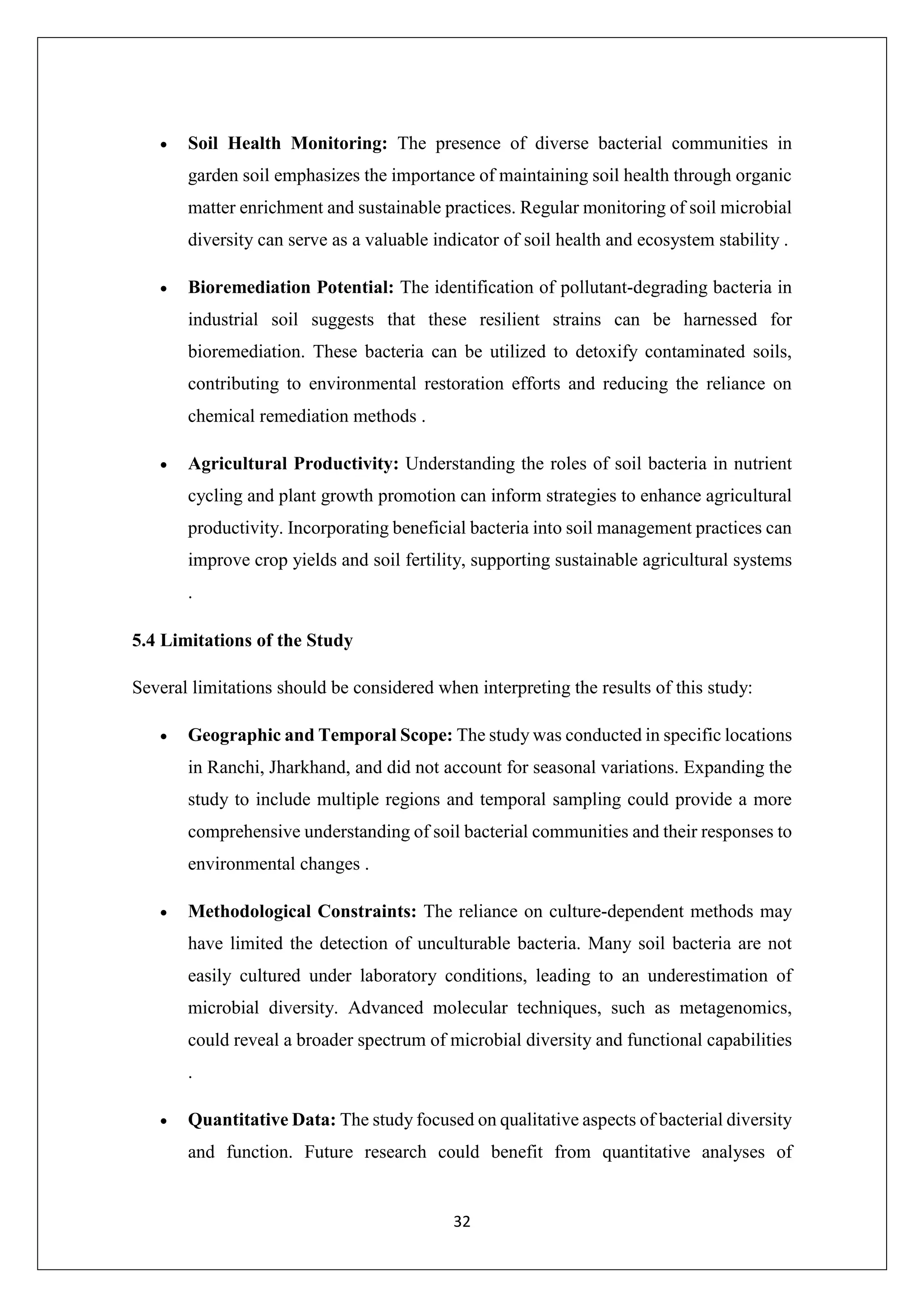 ISOLATION OF BACTERIA FROM SOIL DISSERTATION FILE PDF | PDF