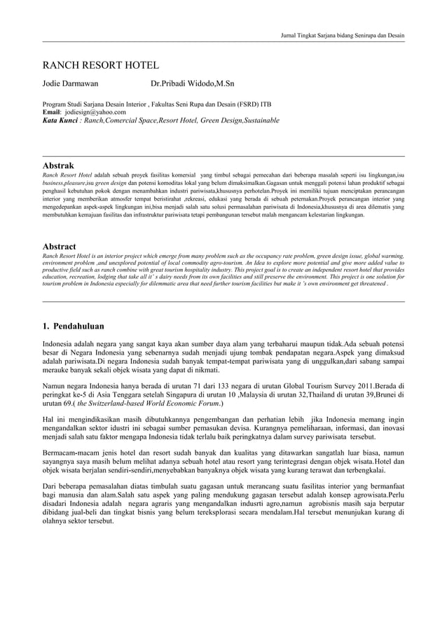 contoh paper tinjauan desain interior | PDF